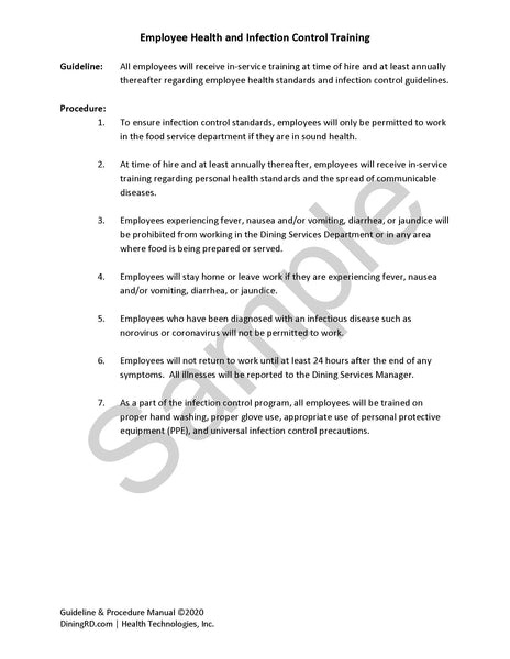 Digital Download - Guideline and Procedure Manual for Dining Services ...